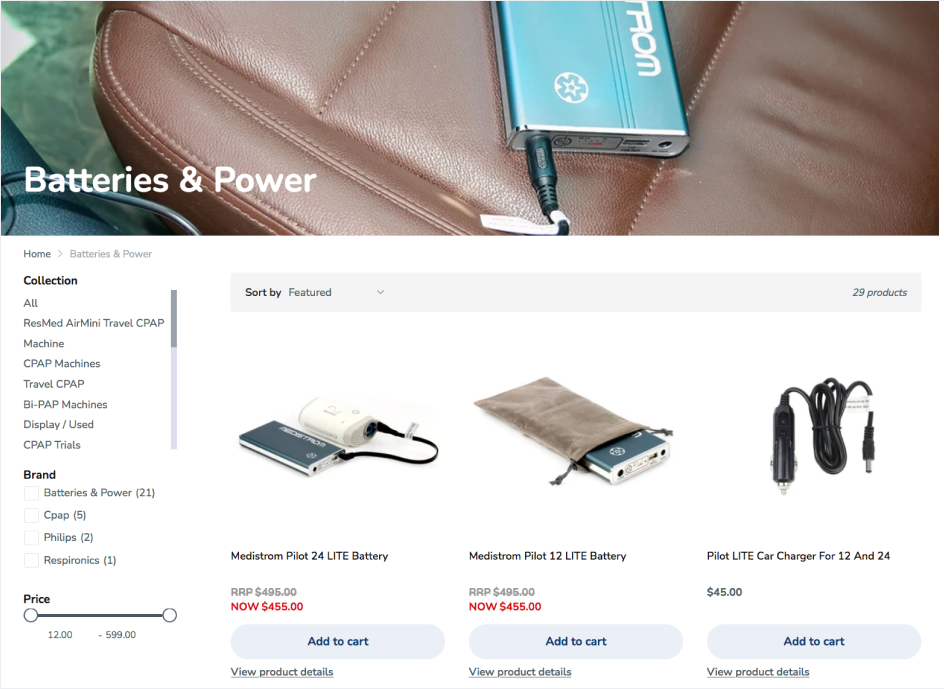 Shopify implementation Vietnam: Sleep apnea machines Shopify website