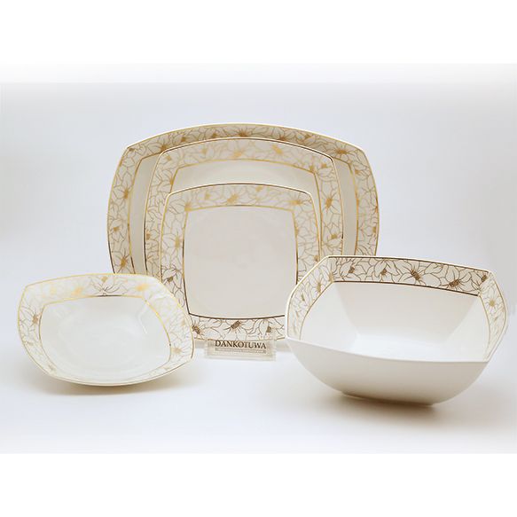 Six Person 21 Pcs Dinner Set - Dankotuwa Porcelain PLC Dinnerware Sets