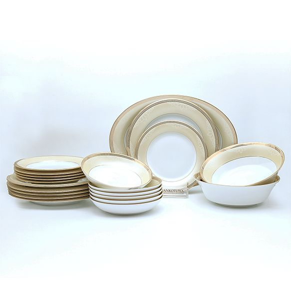 Six Person 21 Pcs Dinner Set - Dankotuwa Porcelain PLC Dinnerware Sets