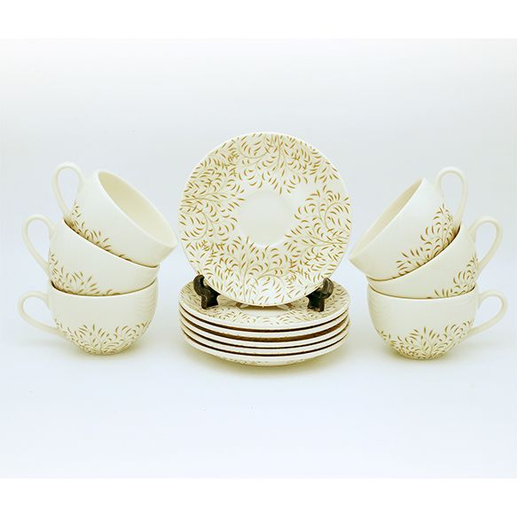 Six Person Tea and Coffee 12 Pcs - Dankotuwa Porcelain PLC