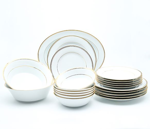 Six Person 21 Pcs Dinner Set - Dankotuwa Porcelain PLC Dinnerware Sets