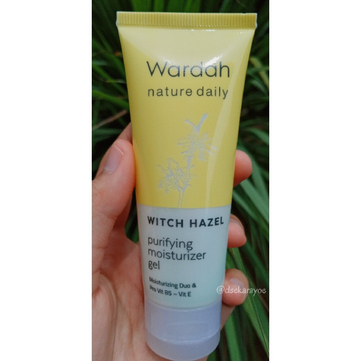 Wardah Nature Daily Witch Hazel Purifying Moisturizer Gel Beauty Review