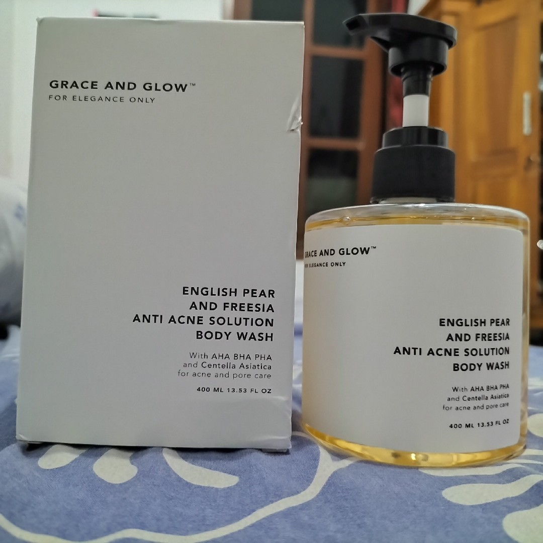 Grace and Glow English Pear and Freesia Anti Acne Solution Body Wash ...