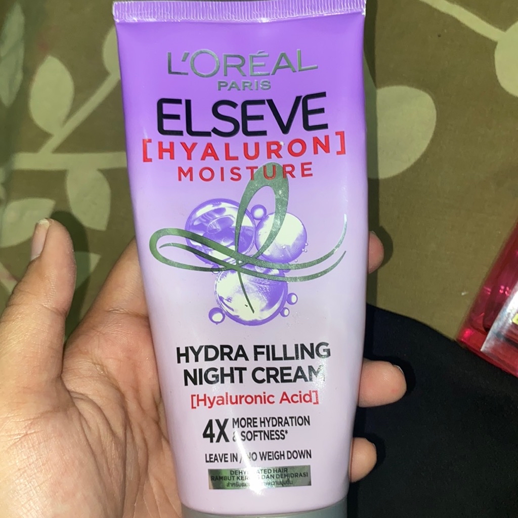 L'Oreal Paris ELSEVE Hyaluron Moisture Hair Hydra Filling Night Cream ...