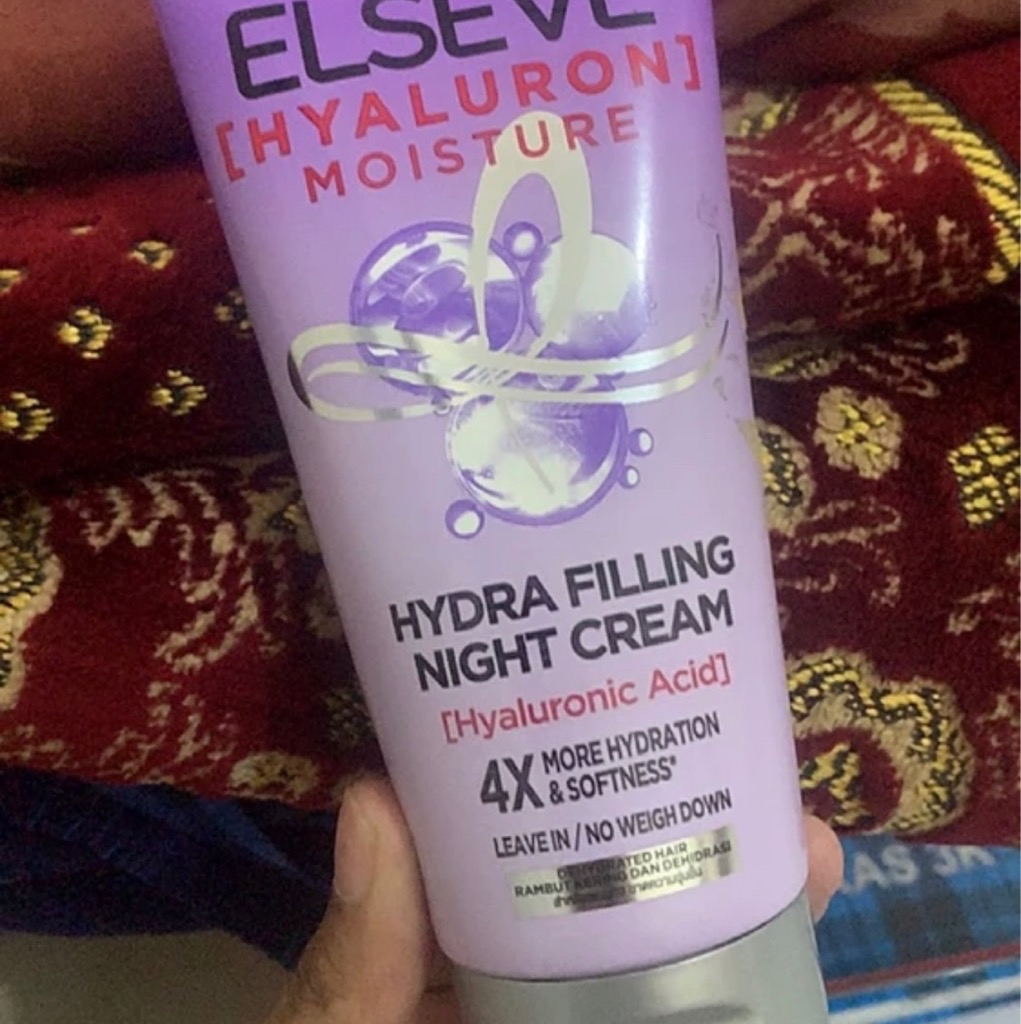 L'Oreal Paris ELSEVE Hyaluron Moisture Hair Hydra Filling Night Cream ...
