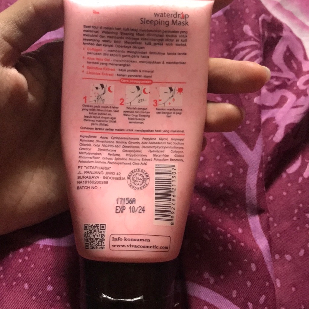 Viva Cosmetics Waterdrop Sleeping Mask - Beauty Review