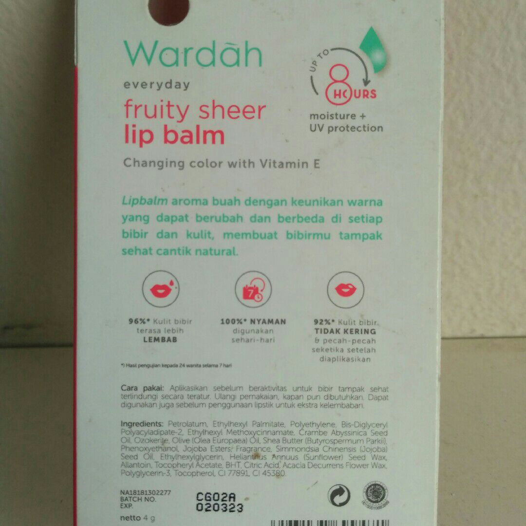Wardah Everyday Fruity Sheer Lip Balm - Beauty Review