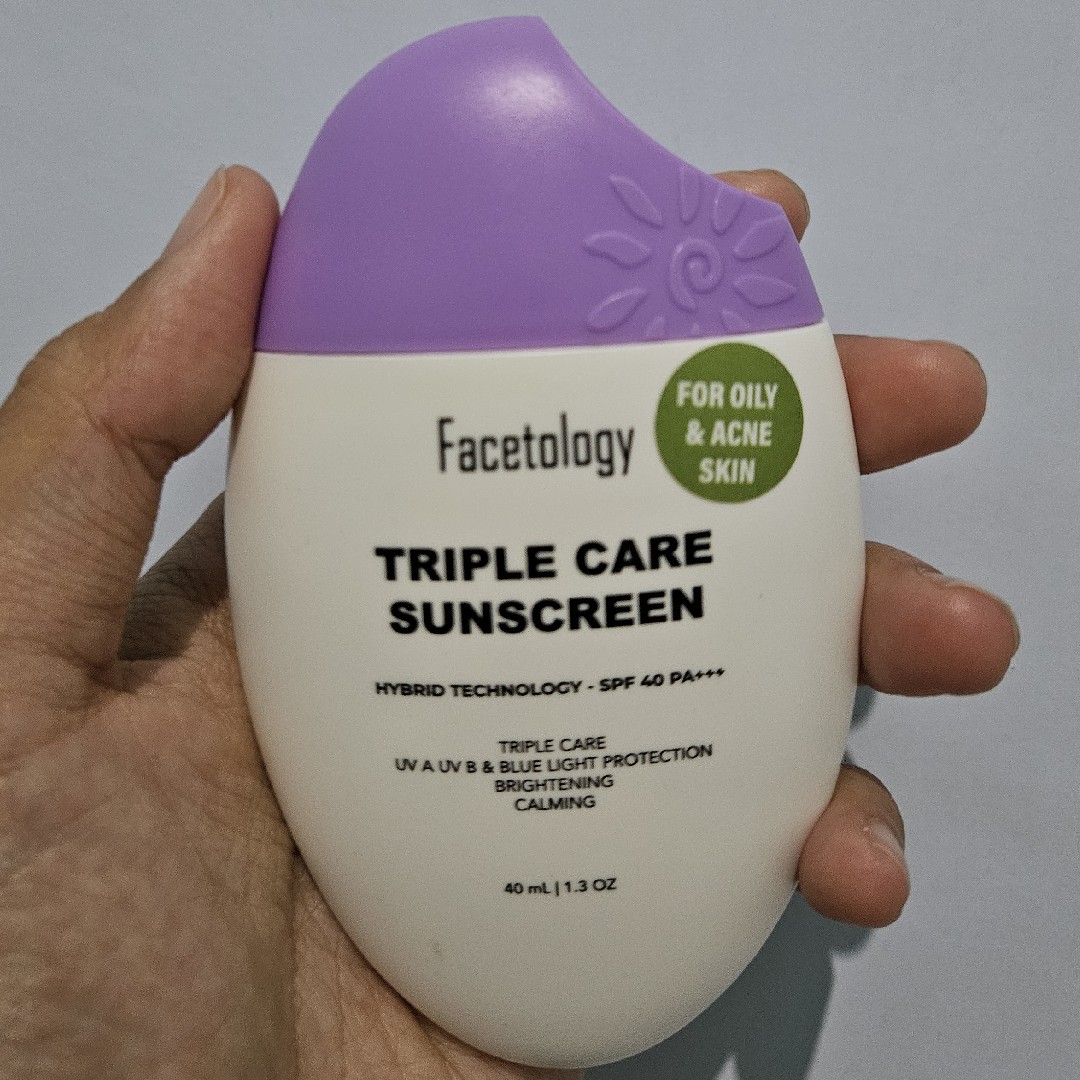 Facetology Triple Care Sunscreen For Acne & Oily Skin SPF 40 PA ...