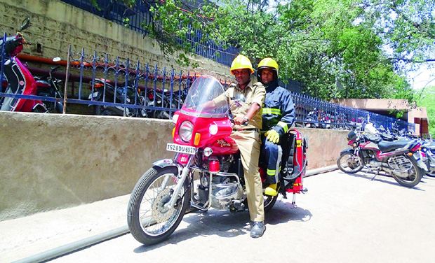 Fire fighters now on two-wheelers