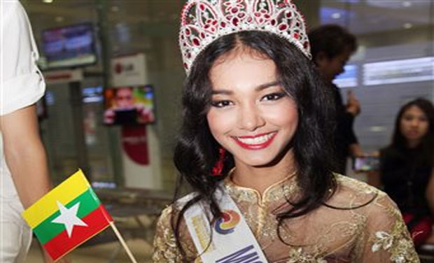 Dethroned Myanmar beauty queen 'runs off with crown'