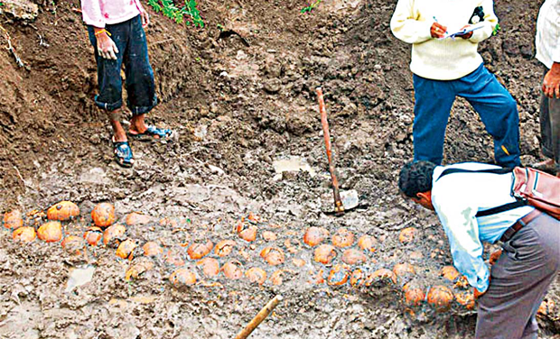 Annigeri skull site a defecation spot!