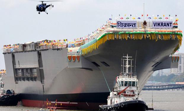 INS Vikrant moved out of Mumbai naval dock