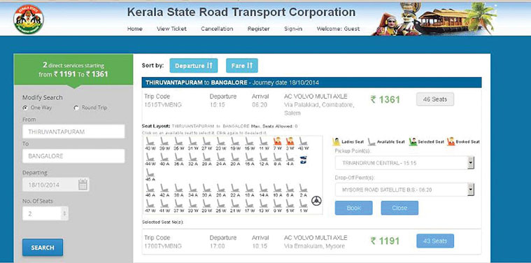 KSRTC website now error-free, advanced too
