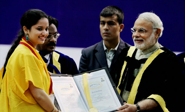 Create an Apple, a Google in India: Narendra Modi tells students