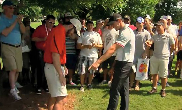 Watch: Rory McIlroy's tee shot lands in spectator's pocket