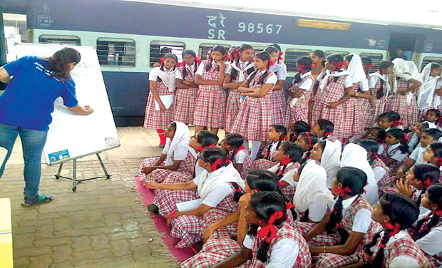 Train with science info arrives in Kollam