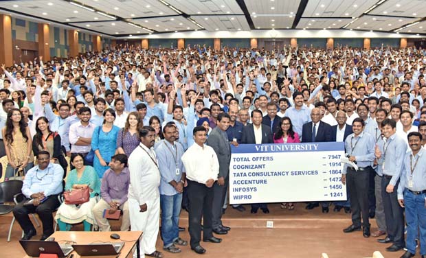 Record 7,947 job offers to VIT students