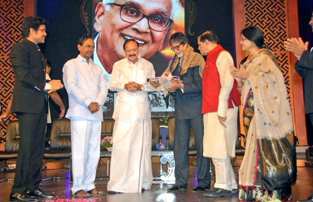 Amitabh Bachchan receives ANR award for contribution to cinema