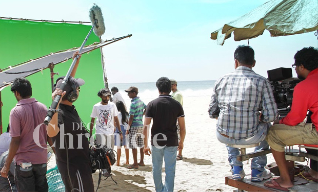 On the sets of Tamil film 'Daisy'