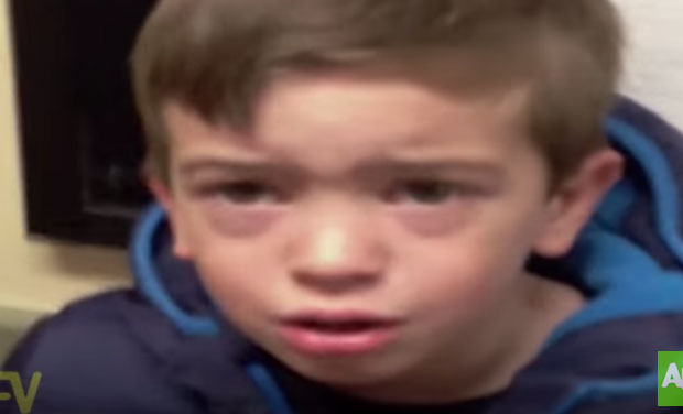 Watch: Kid embarrassed about dad's jumper starts crying