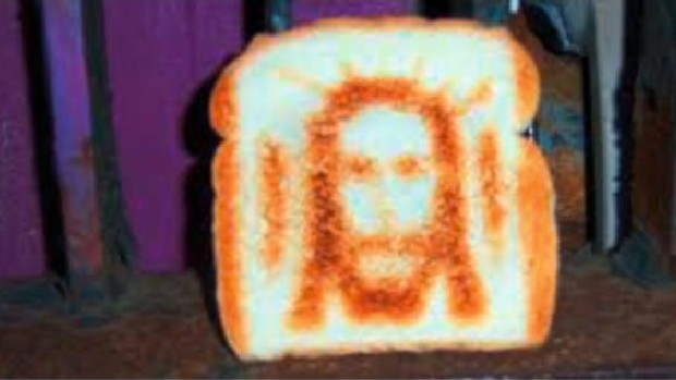 Seeing Jesus face on toast normal