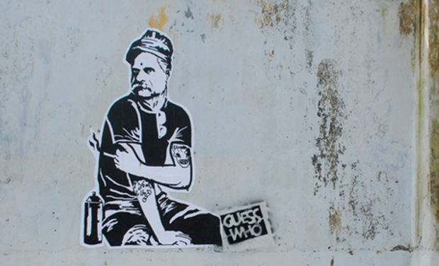 Streets of Kochi filled with amazing graffiti artwork by 'Guess Who'