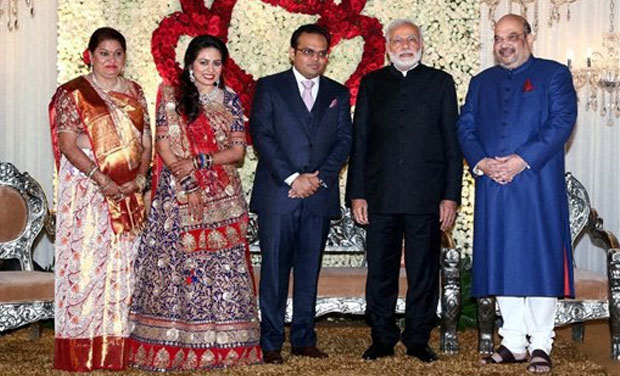 After poll debacle, Amit Shah's son's wedding becomes a solemn affair
