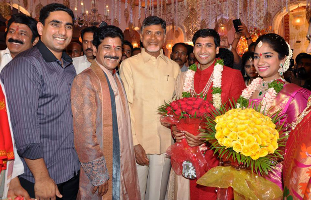 N Chandrababu Naidu attends Revanth Reddy's daughter's engagement ...