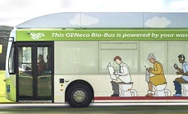 First poo-powered bus hits the road in UK