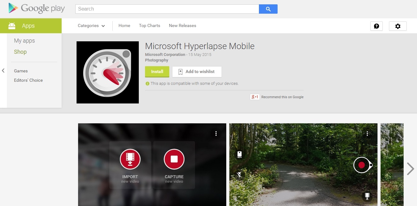 Microsoft releases Hyperlapse Beta app on Google Play