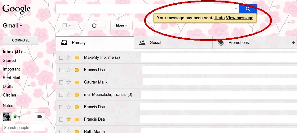 Here is how you can undo your sent mails