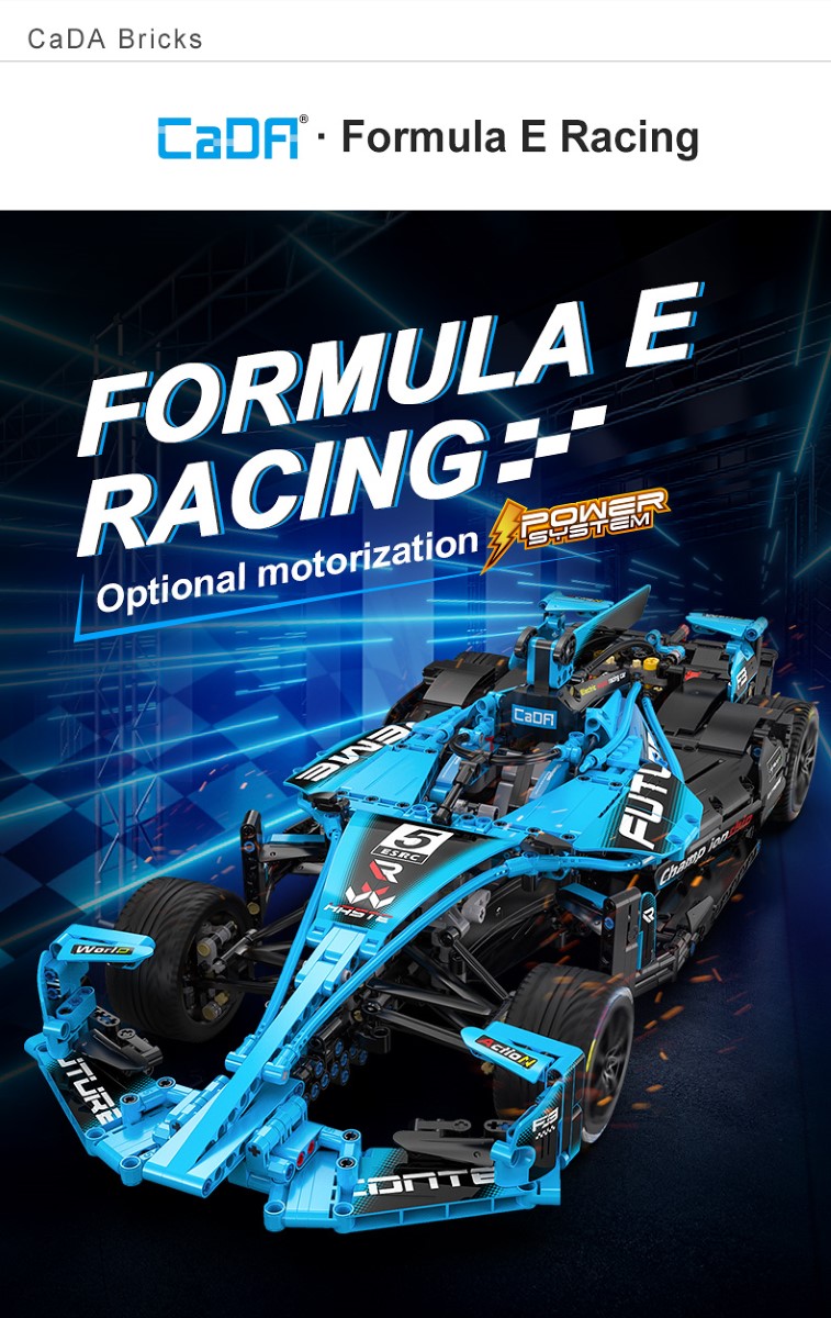 CaDA Formula Race Car 1:8 C64004W Block Toy Set (1667 Pieces)