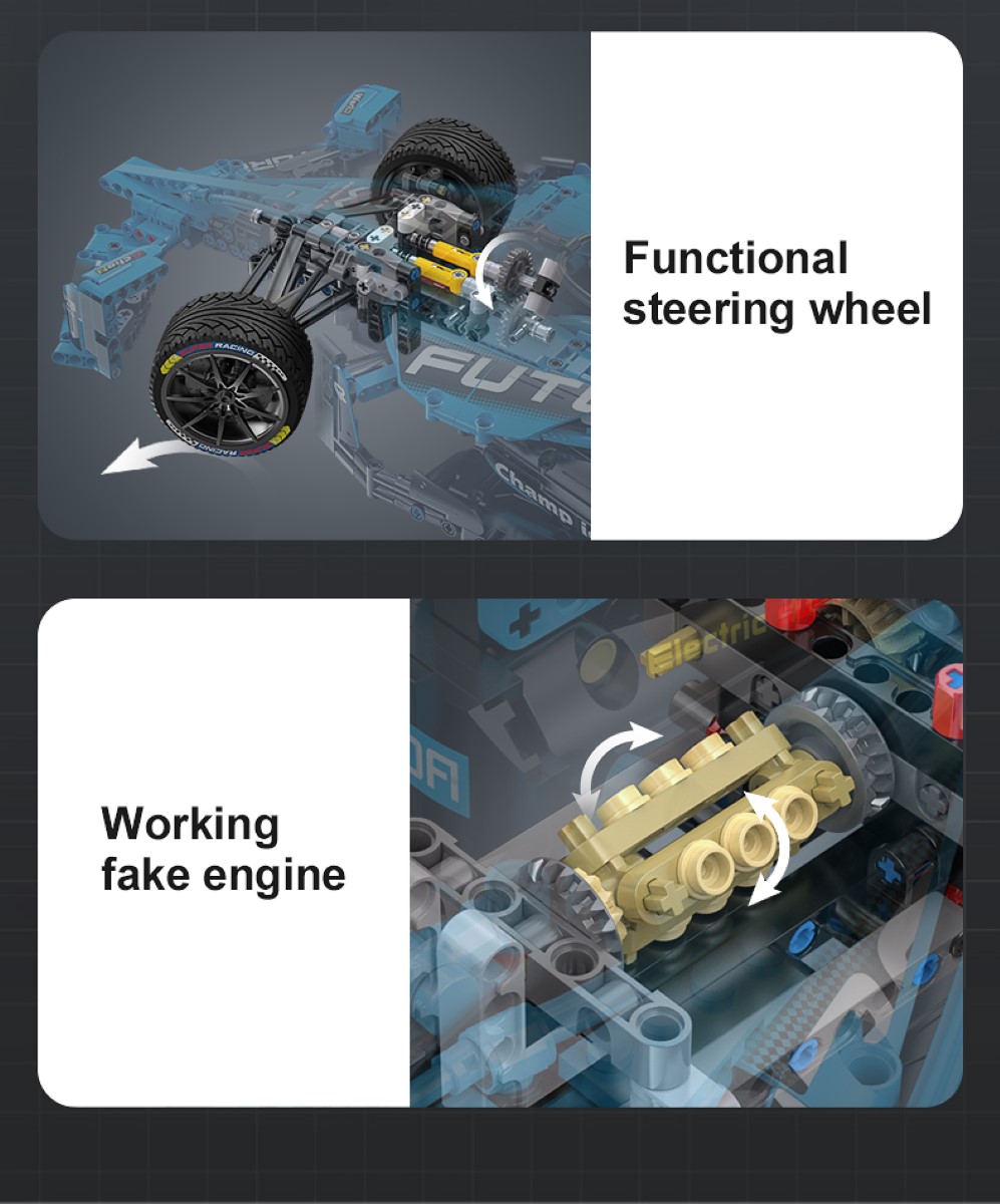 CaDA Formula Race Car 1:8 C64004W Block Toy Set (1667 Pieces)