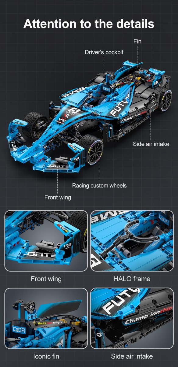 CaDA Formula Race Car 1:8 C64004W Block Toy Set (1667 Pieces)