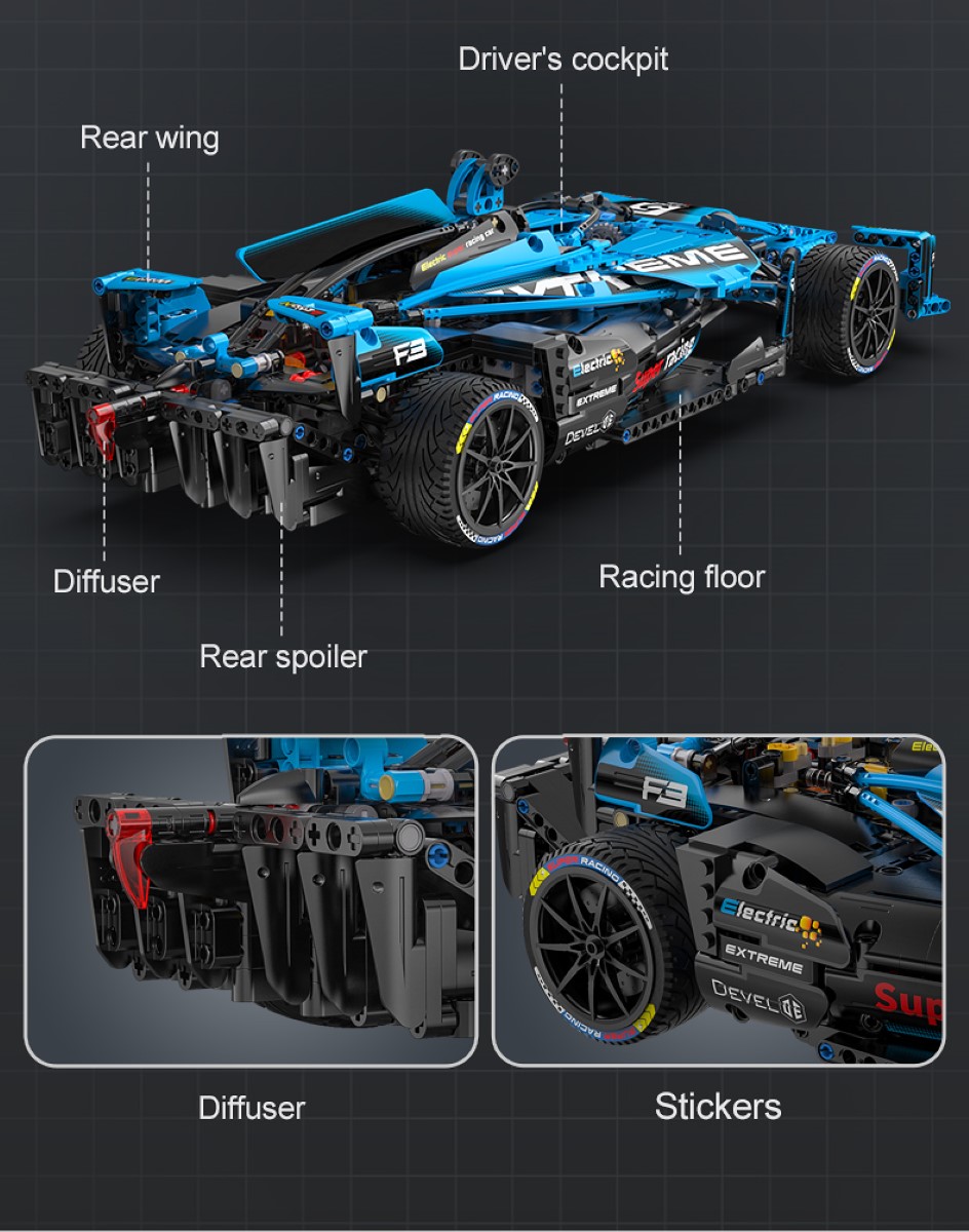 CaDA Formula Race Car 1:8 C64004W Block Toy Set (1667 Pieces)