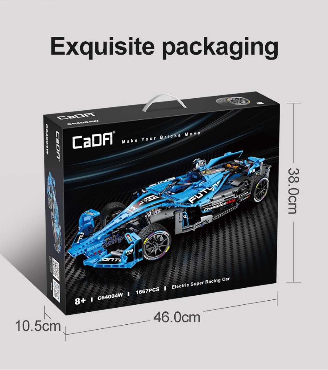 CaDA Formula Race Car 1:8 C64004W Block Toy Set (1667 Pieces)