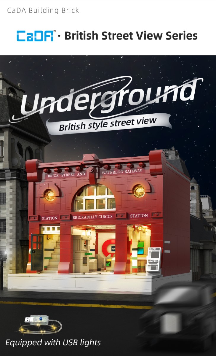 CaDA London Underground C66008W Buildings Block Toy Set (1836 Pieces)