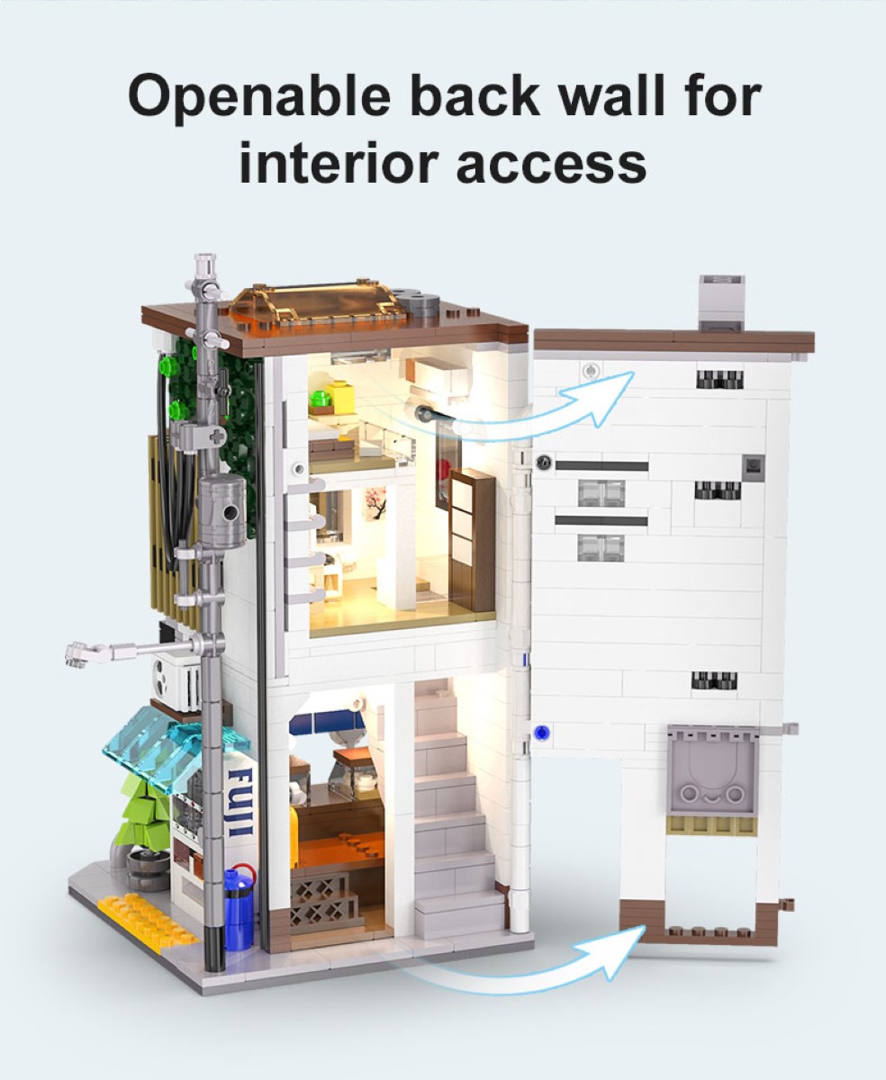 CaDA Japanese Steamed Bun House C66006W Buildings Block Toy Set (1108 ...