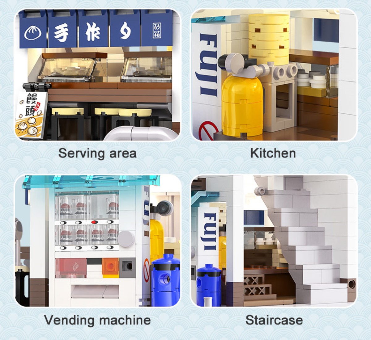 CaDA Japanese Steamed Bun House C66006W Buildings Block Toy Set (1108 ...