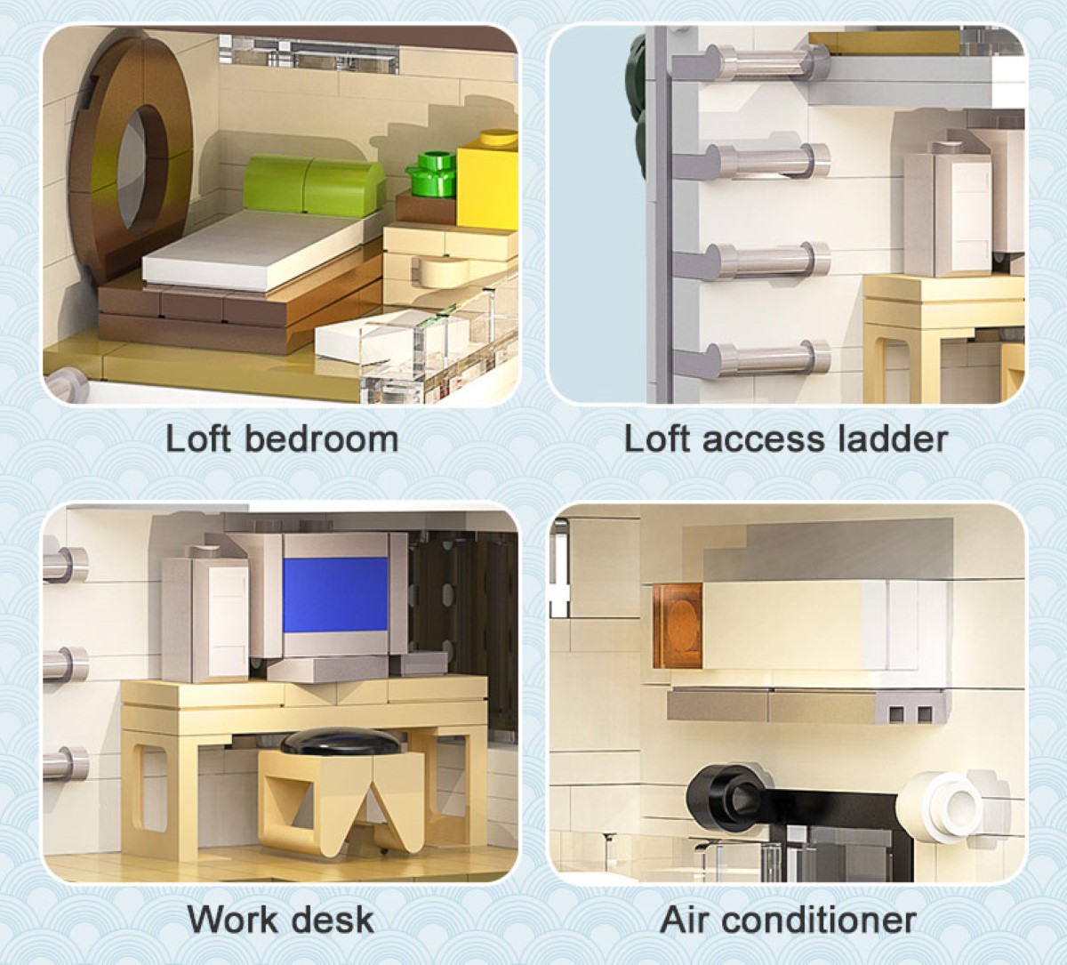 CaDA Japanese Steamed Bun House C66006W Buildings Block Toy Set (1108 ...