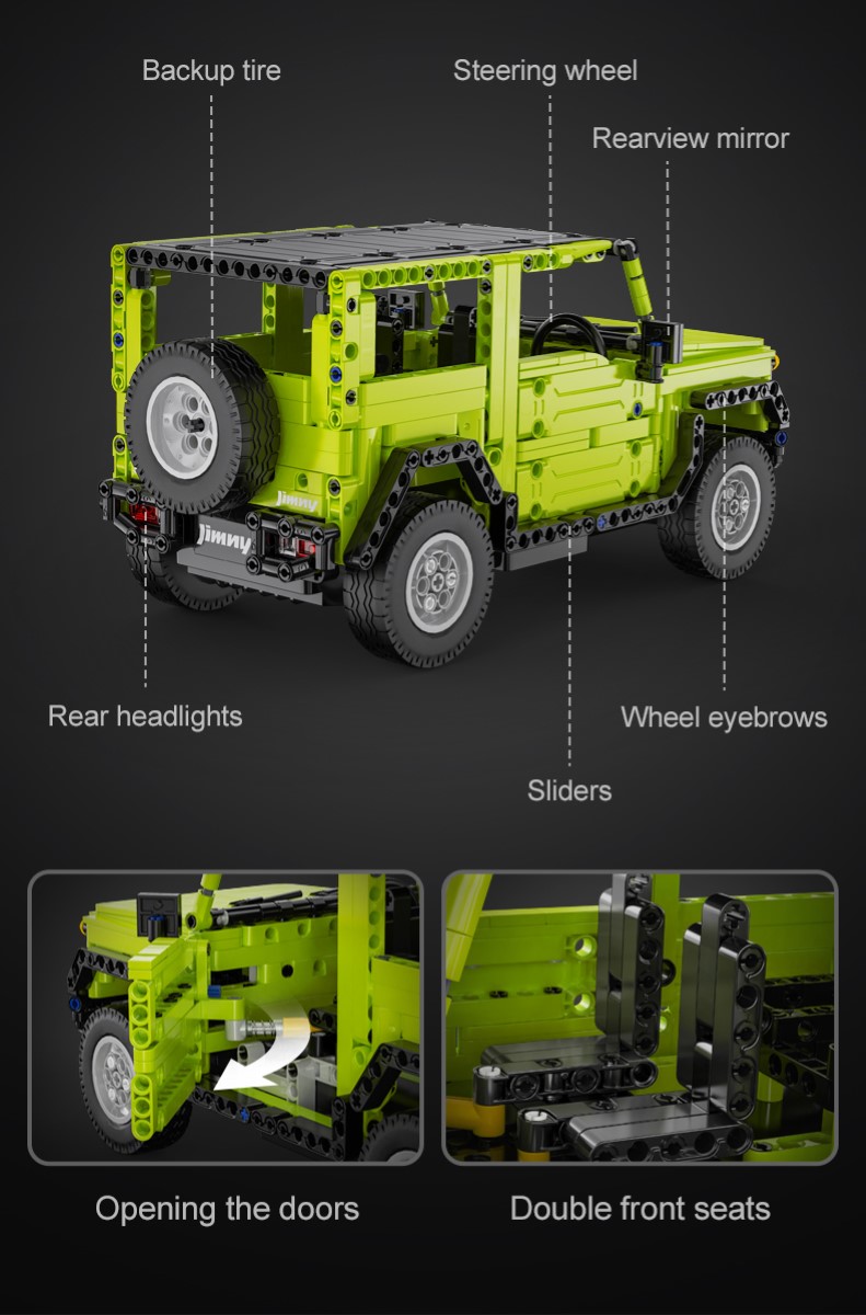 CaDA Suzuki Jimny 1:12 C51201W RC Block Toy Set (579 Pieces)