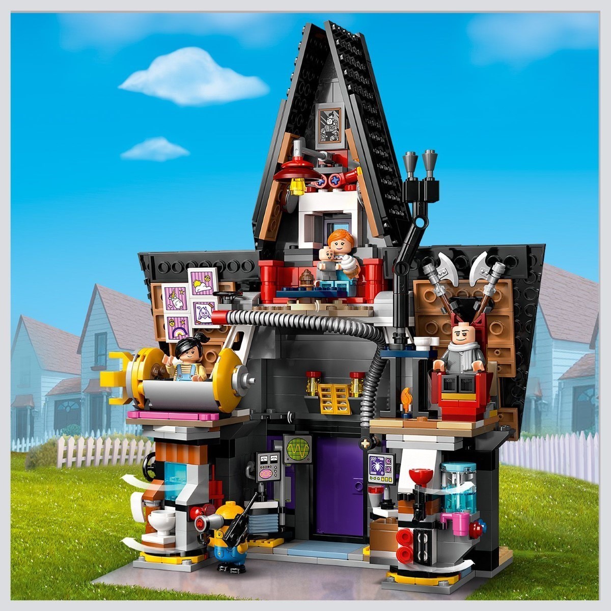 LEGO 75583 Despicable Me 4 Minions and Gru's Family Mansion Building ...