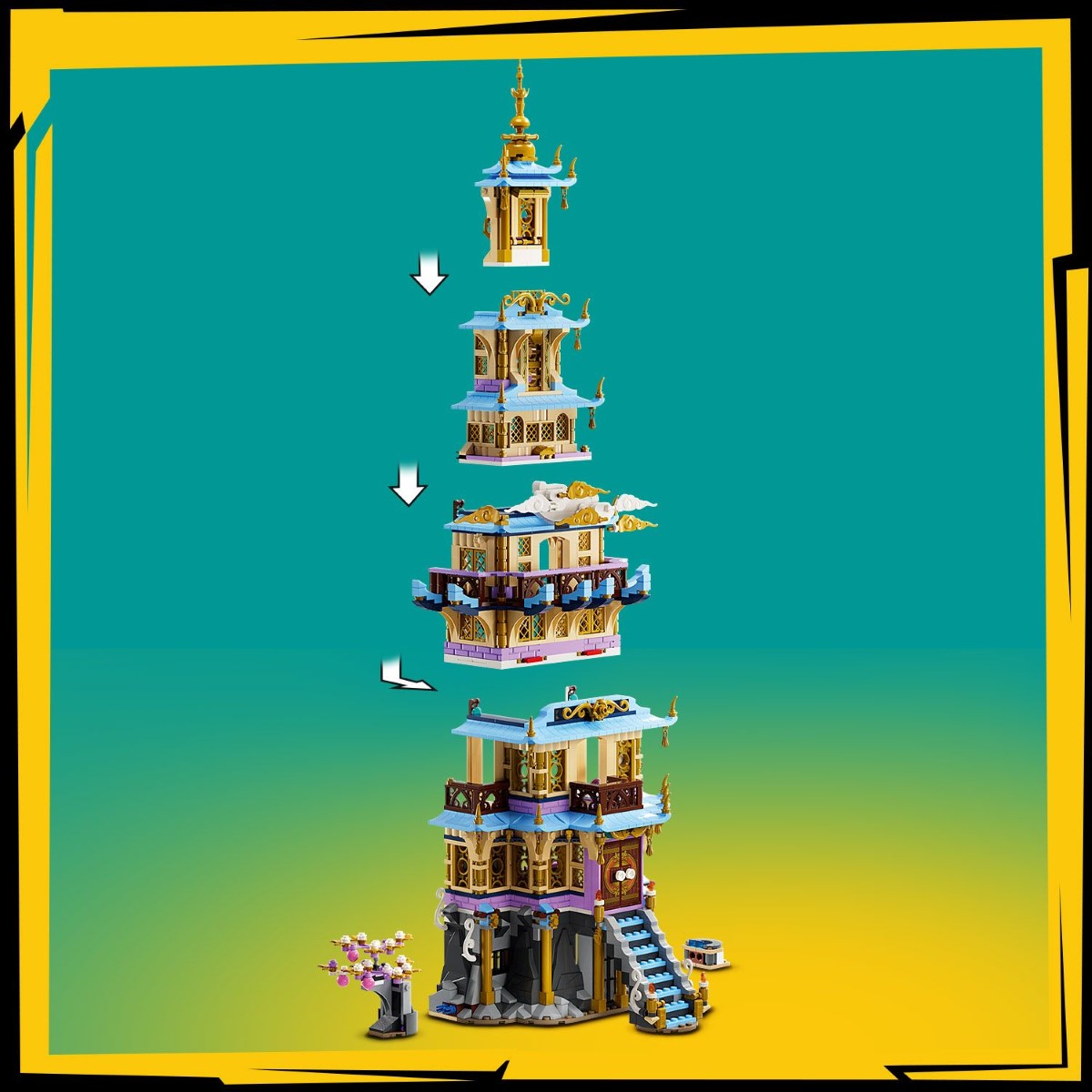 LEGO 80058 Monkie Kid Celestial Pagoda Building Toy Set