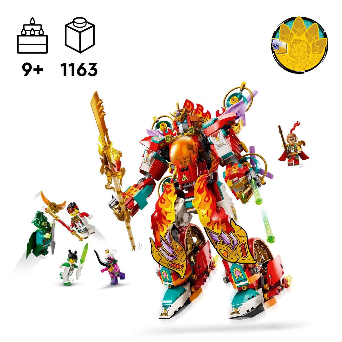 LEGO 80057 Monkie Kid Nezha's Ring of Fire Mech Building Toy Set