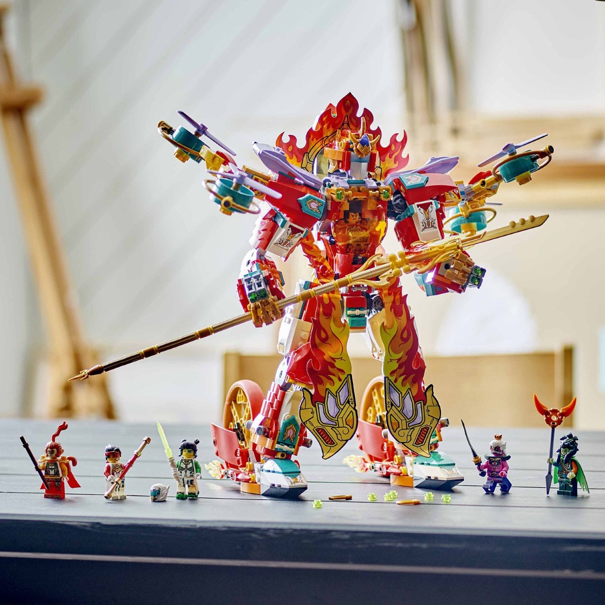 LEGO 80057 Monkie Kid Nezha's Ring of Fire Mech Building Toy Set