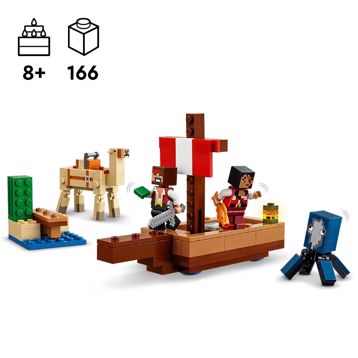 LEGO 21259 Minecraft The Pirate Ship Voyage Building Toy Set