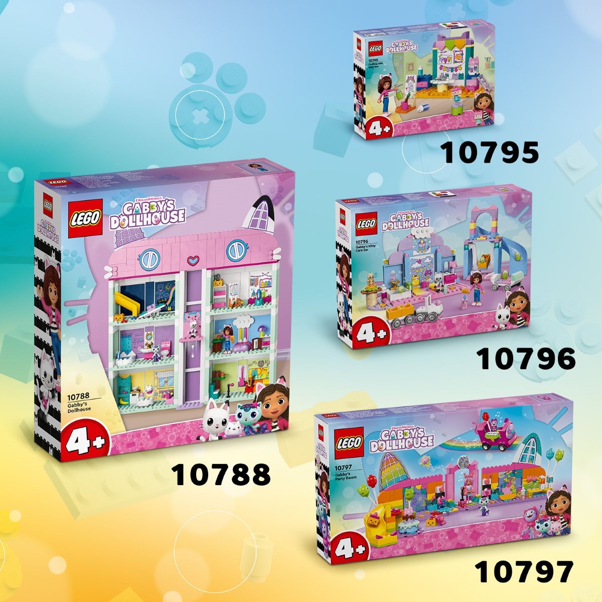 LEGO 10796 Gabby's Dollhuse Gabby's Kitty Care Ear Building Toy Set