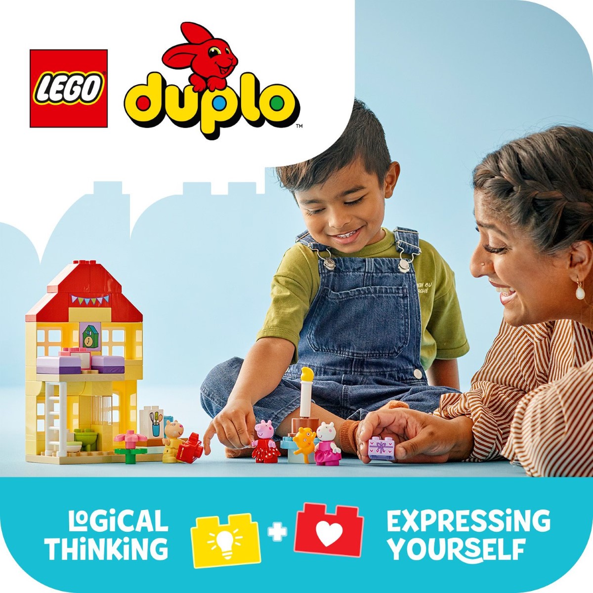 LEGO 10433 Duplo Peppa Pig Birthday House Building Toy Set