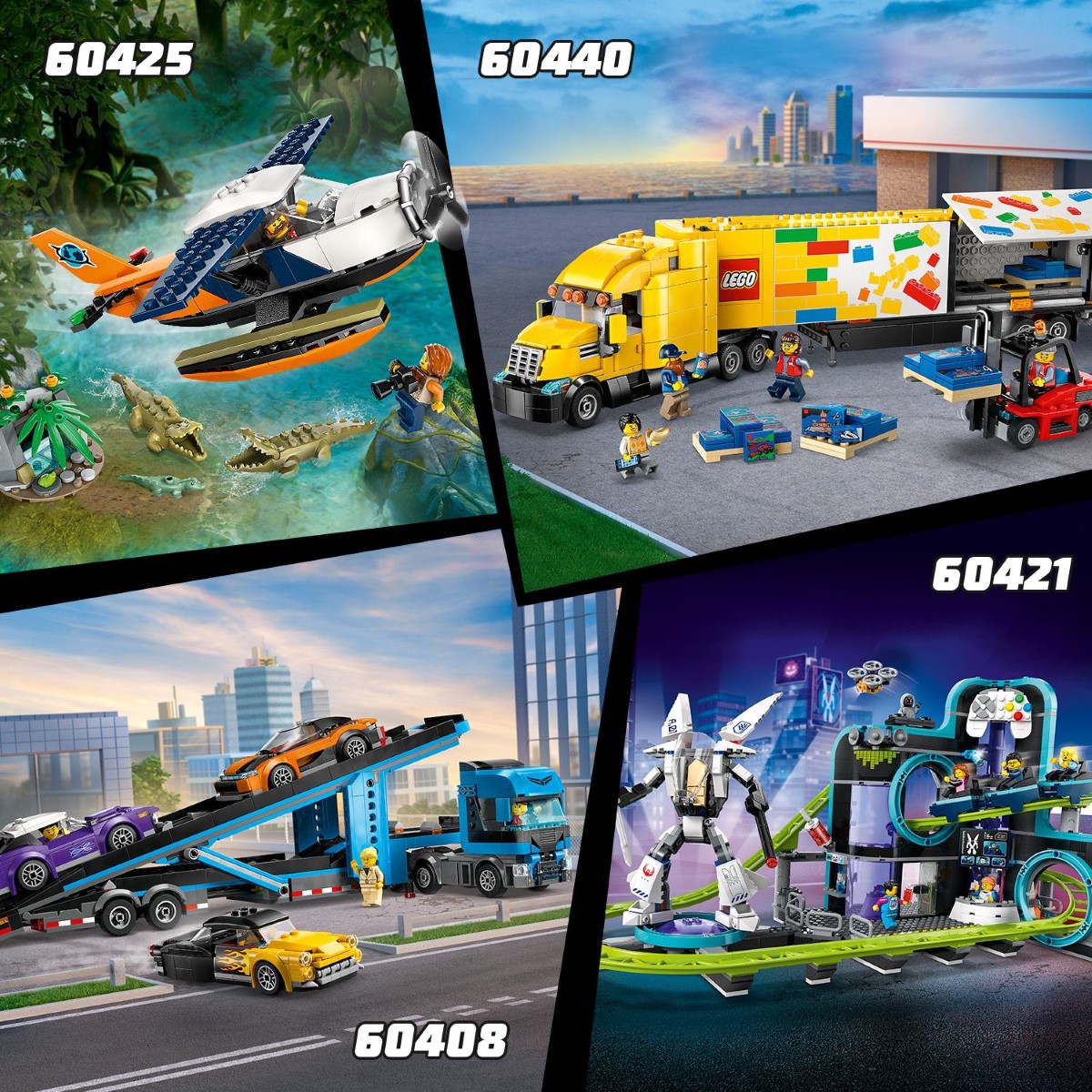 LEGO 60407 City Red Double-Decker Sightseeing Bus Building Toy Set