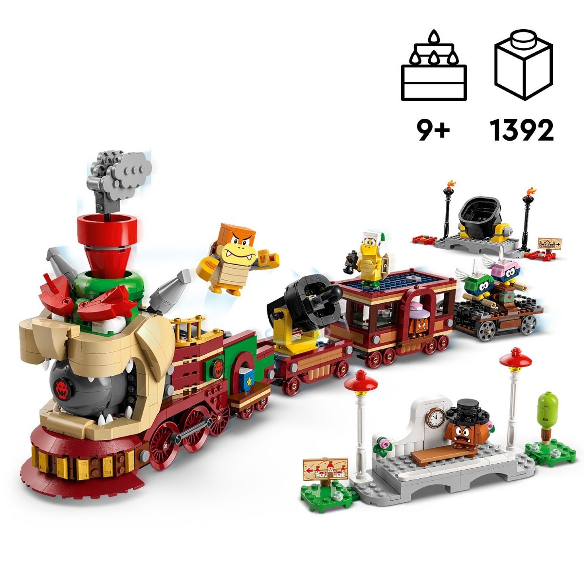 LEGO 71437 Super Mario The Bowser Express Train Building Toy Set